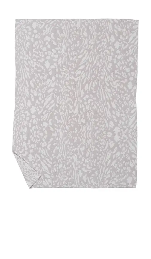 Barefoot Dreams Cozychic Fauna Leopard Throw - Light Grey