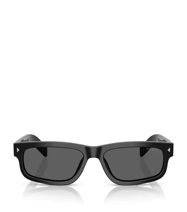 Prada Acetate Rectangle Sunglasses - Black