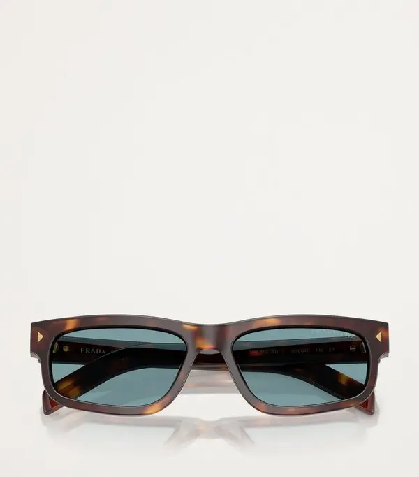 Prada Acetate Rectangle Sunglasses - Brown