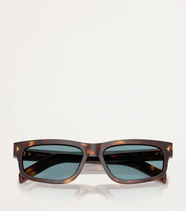 Prada Acetate Rectangle Sunglasses - Brown