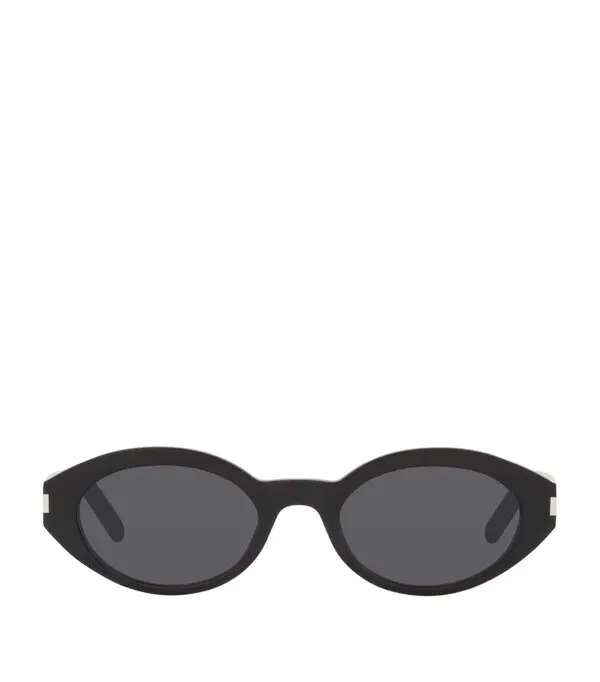 Saint Laurent Acetate Oval Sunglasses - Brown
