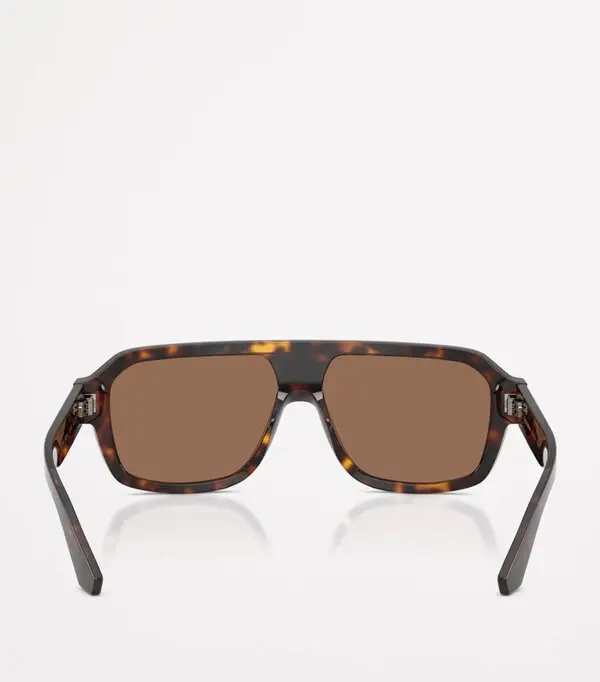 Dolce & Gabbana Oversized Pilot Sunglasses - Brown