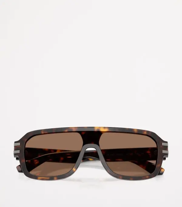 Dolce & Gabbana Oversized Pilot Sunglasses - Brown