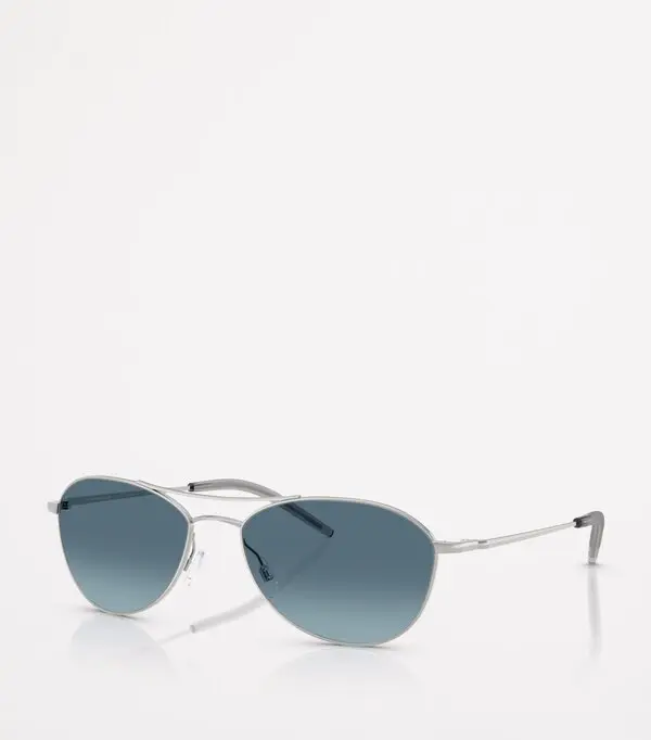 Oliver Spencer Aero Ii Aviator Sunglasses - Silver