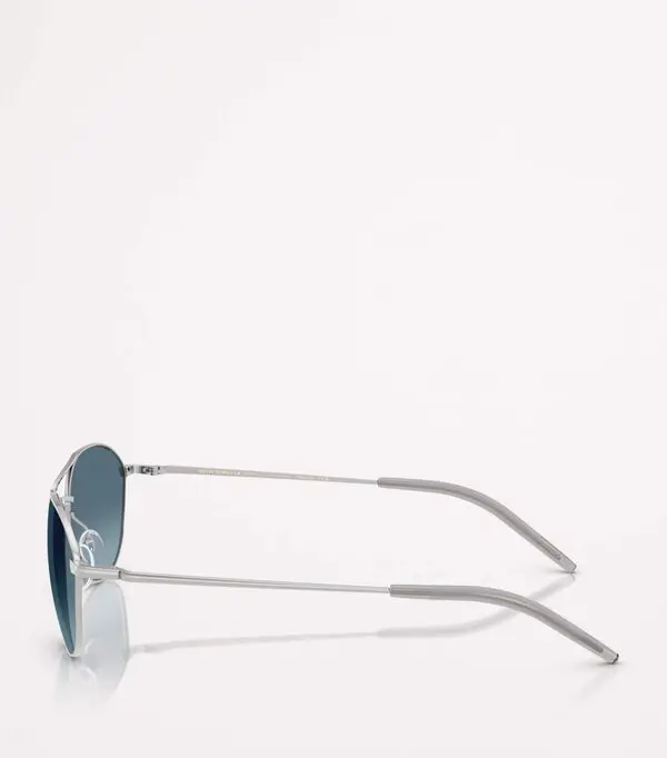 Oliver Spencer Aero Ii Aviator Sunglasses - Silver