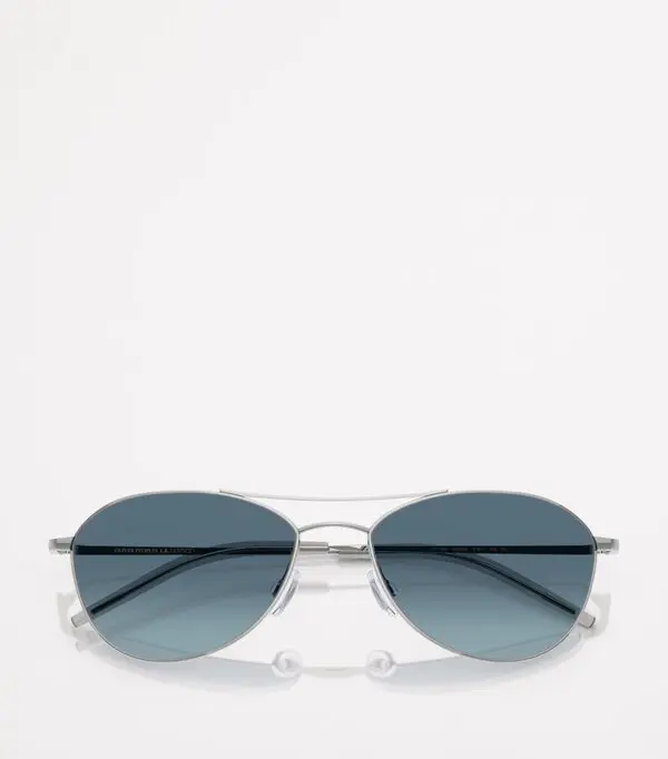 Oliver Spencer Aero Ii Aviator Sunglasses - Silver