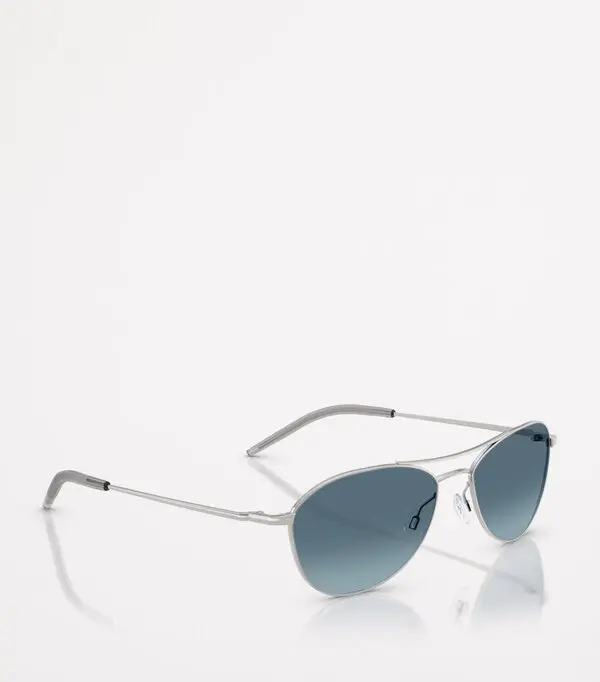 Oliver Spencer Aero Ii Aviator Sunglasses - Silver