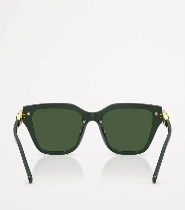SWAROVSKI Acetate Oversized Sk6041 Sunglasses - Green