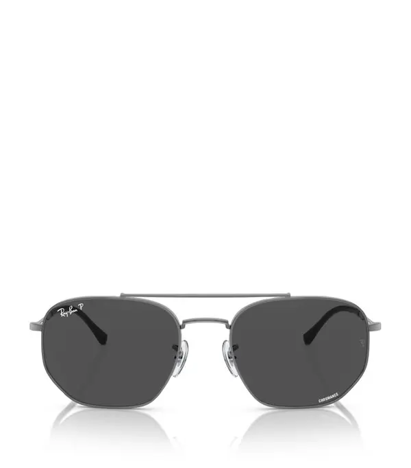 Ray-ban Metal Full Rim Octagon Sunglasses - Grey