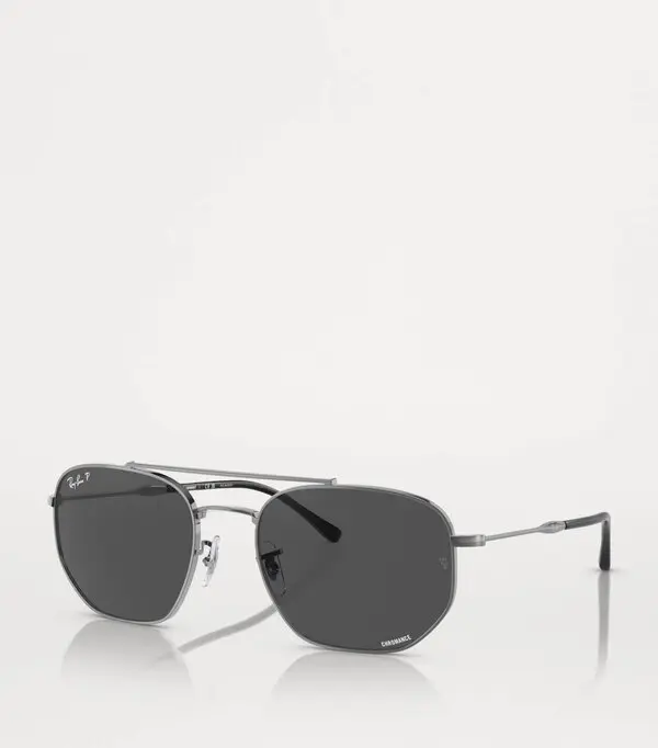 Ray-ban Metal Full Rim Octagon Sunglasses - Grey