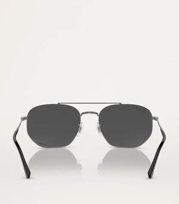 Ray-ban Metal Full Rim Octagon Sunglasses - Grey