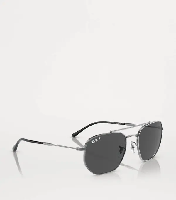 Ray-ban Metal Full Rim Octagon Sunglasses - Grey