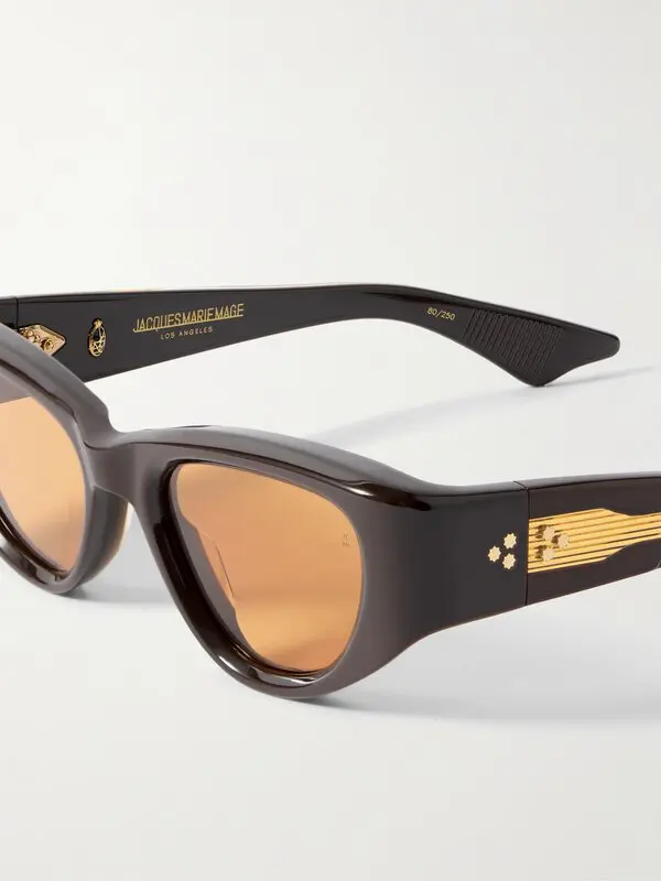 JACQUES MARIE MAGE Seymour D-frame Sunglasses - Brown