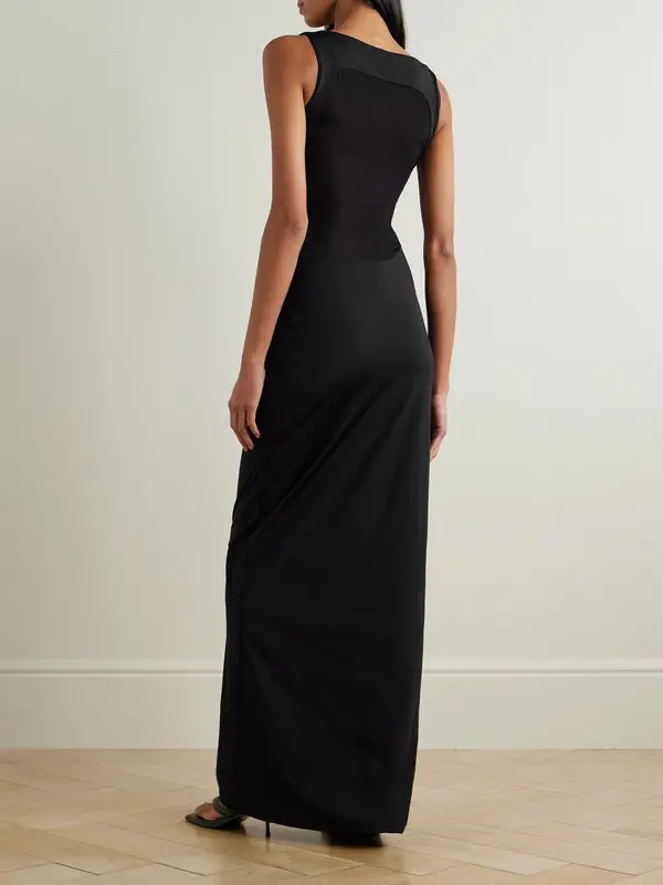 MAYGEL CORONEL Hibisco Appliquéd Stretch-jersey Maxi Dress