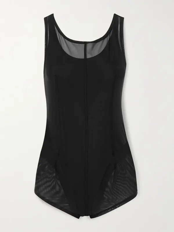 Our Legacy Mesh-paneled Swimsuit - Black