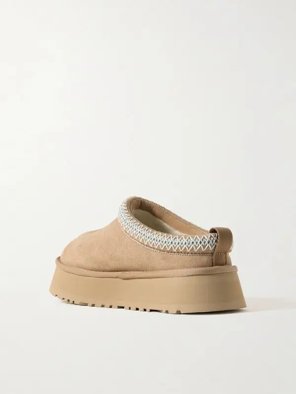 UGG Tazz Suede Platform Slippers - Neutrals