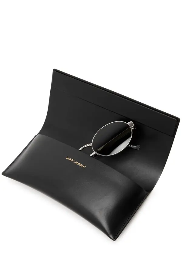 Saint Laurent Round Frame Sunglasses - Silver