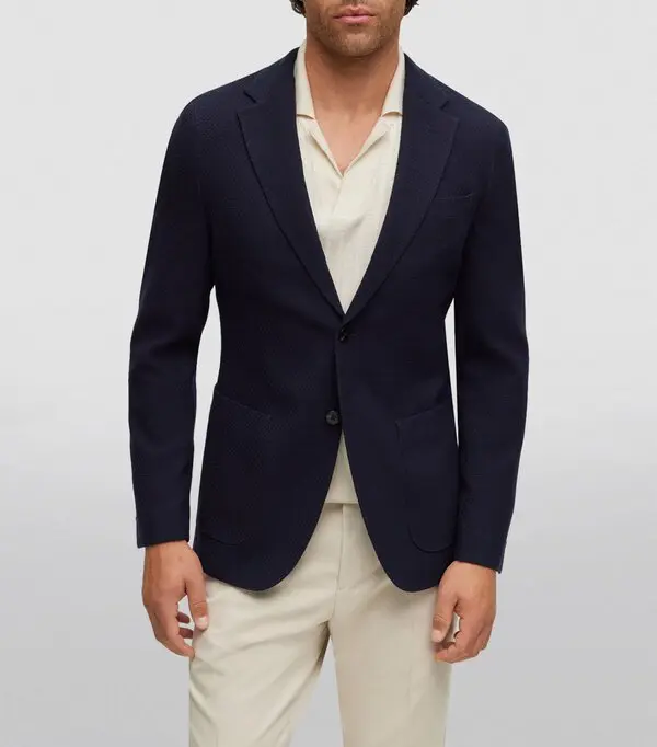 BOSS Virgin Wool Jacquard Blazer