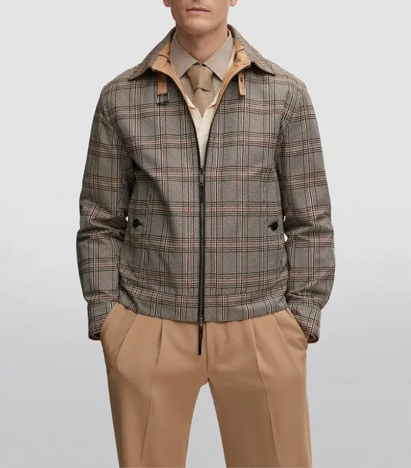 BOSS Reversible Water-repellent Check Jacket