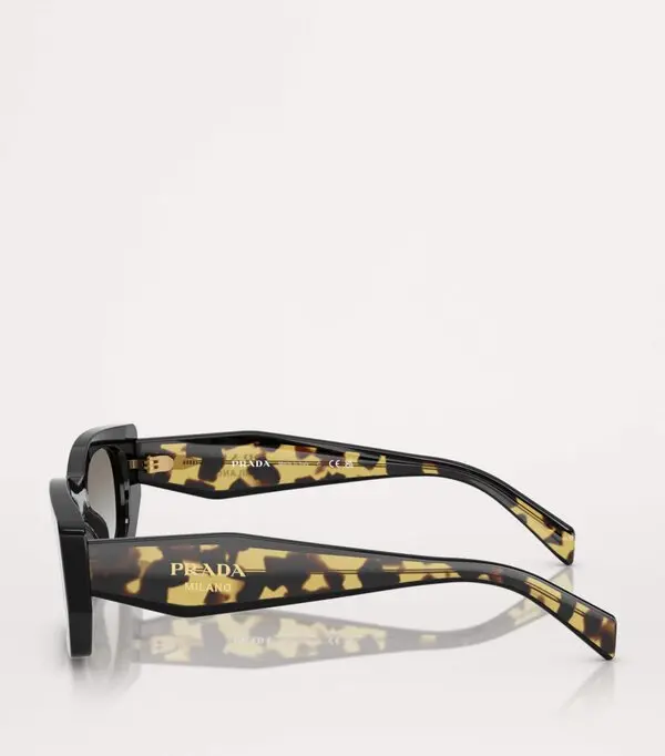 Prada Acetate Rectangle Sunglasses - Black