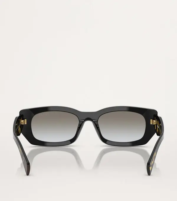 Prada Acetate Rectangle Sunglasses - Black