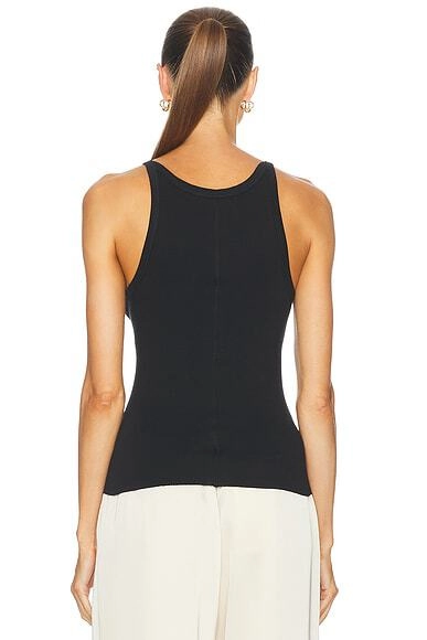Eterne Ribbed Tank Top - Black