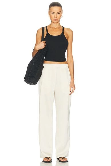 Eterne Ribbed Tank Top - Black