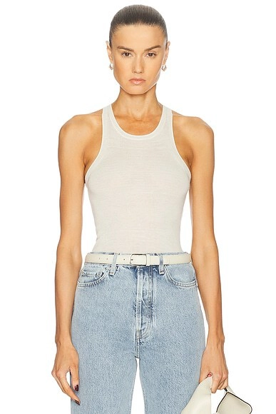 Eterne Ryder Cashmere Tank Top - Bone