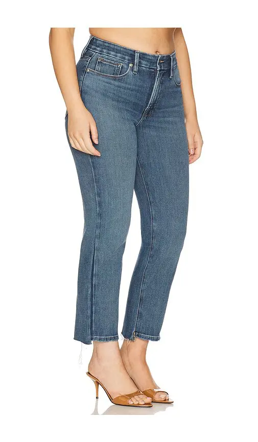Good American Good Legs Straight Jeans - Blue