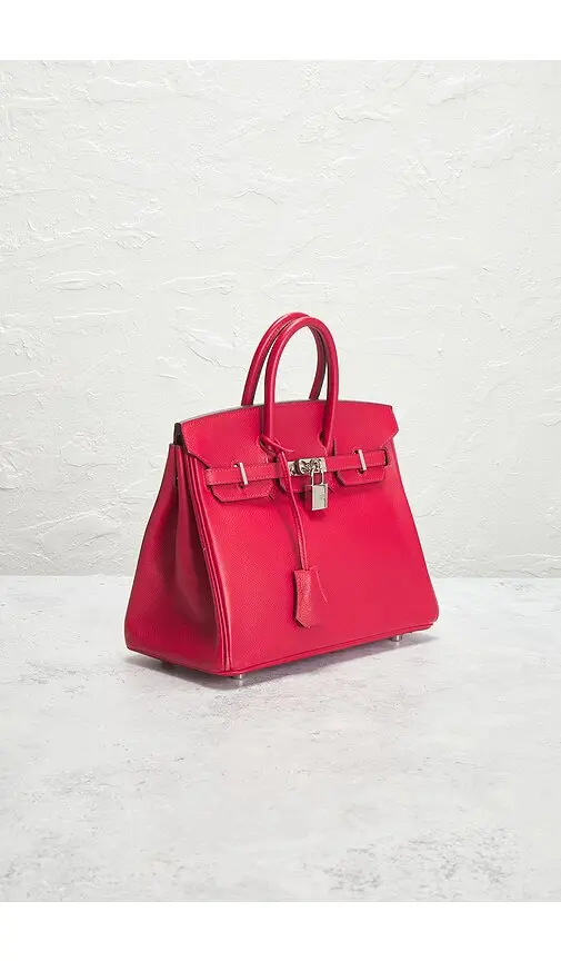 FWRD RENEW Hermes Veau Epsom Birkin 25 Handbag - Red