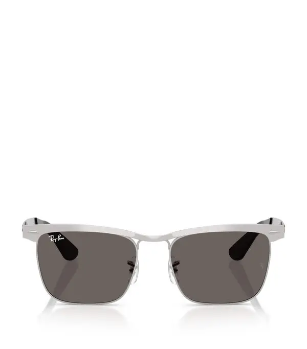Ray-ban Wayfarer Deluxe Square Frame Sunglasses - Silver