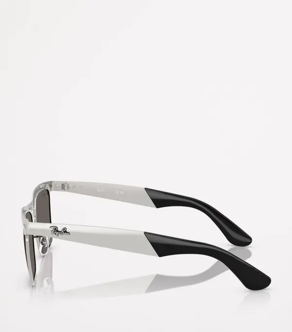 Ray-ban Wayfarer Deluxe Square Frame Sunglasses - Silver