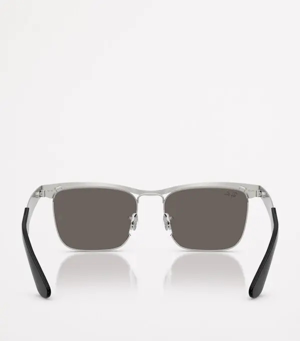 Ray-ban Wayfarer Deluxe Square Frame Sunglasses - Silver