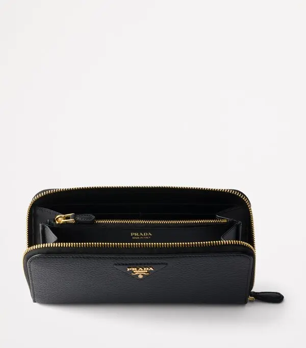 Prada Large Leather Zipped Wallet