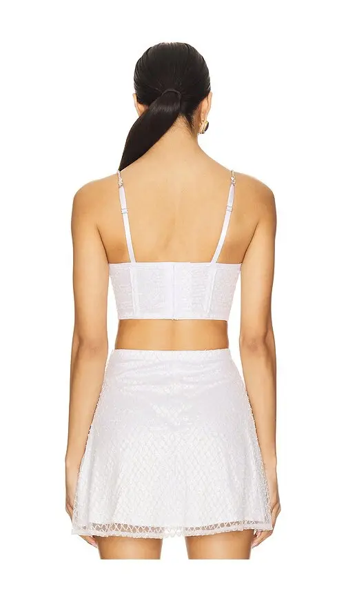 For Love & Lemons Glitter Grid Bustier Top In . Also - White