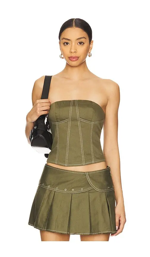 BY.DYLN X Revolve Jenna Corset - Olive