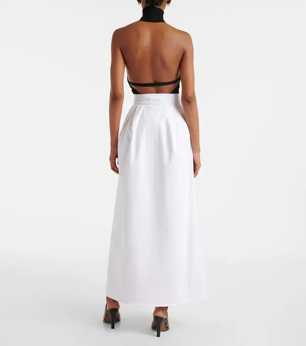 Max Mara Cotton-blend Gabardine Maxi Skirt