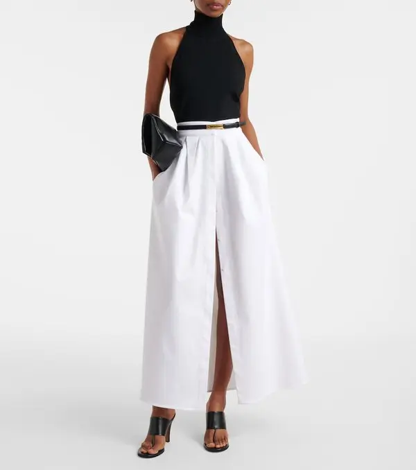 Max Mara Cotton-blend Gabardine Maxi Skirt