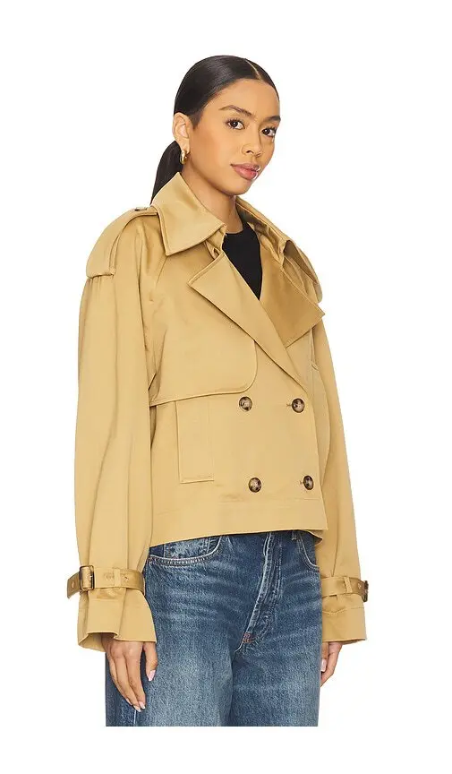 IVY OAK Cropped Trench Coat