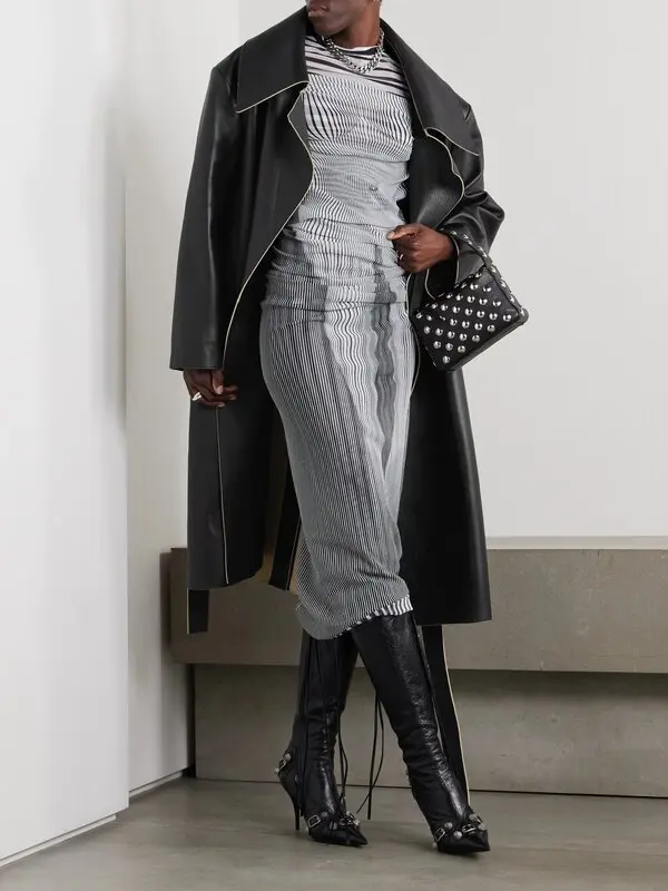 Acne Studios Belted Leather Coat