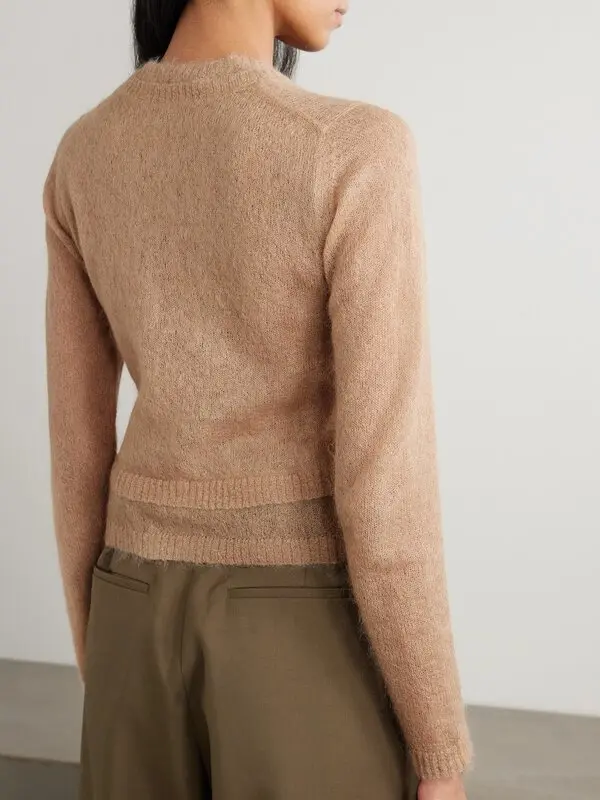 Acne Studios Mohair-blend Cardigan - Neutrals