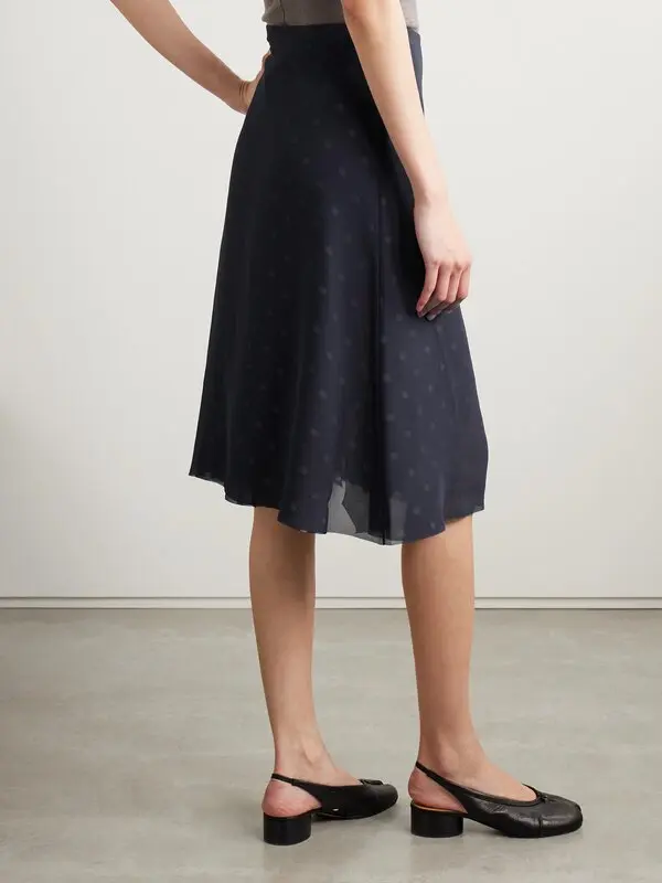 Acne Studios Layered Distressed Polka-dot Chiffon Skirt