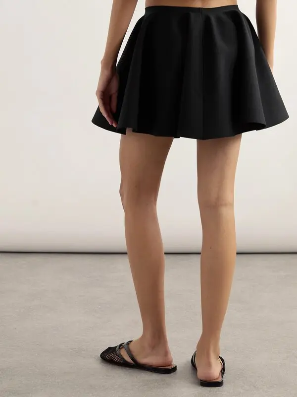 Alaïa Pleated Stretch-knit Mini Skirt