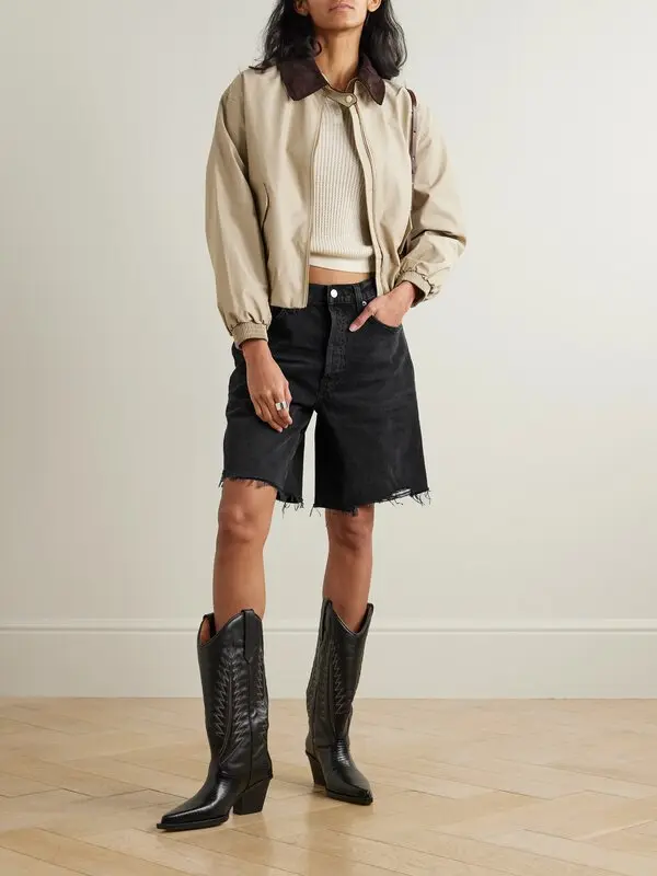AGOLDE Indra Distressed Denim Shorts