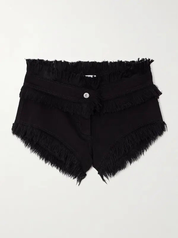 FERRAGAMO Frayed Denim Shorts