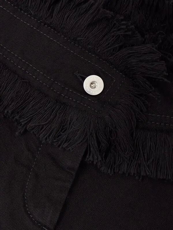 FERRAGAMO Frayed Denim Shorts