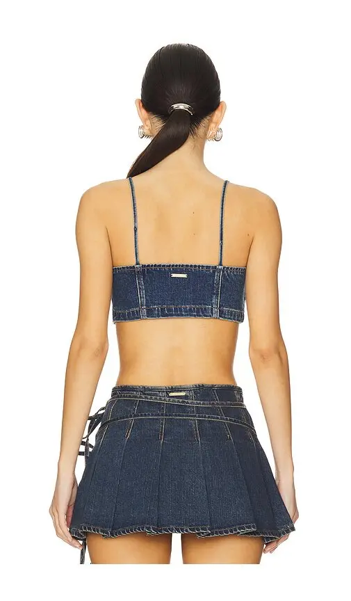Abrand Denim Devotion Bralette Top In . Also