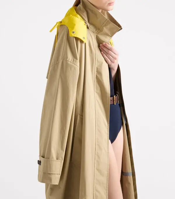 Prada Cotton Belted Trench Coat