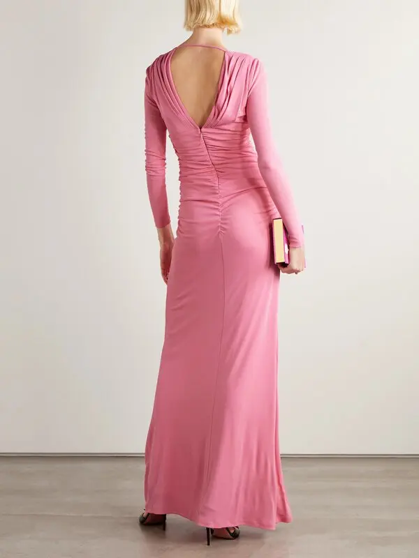 Carolina Herrera Ruched Stretch-jersey Gown