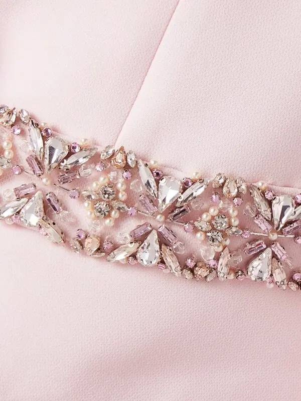 Sabina Bilenko Embellished Draped Crepe Jacket